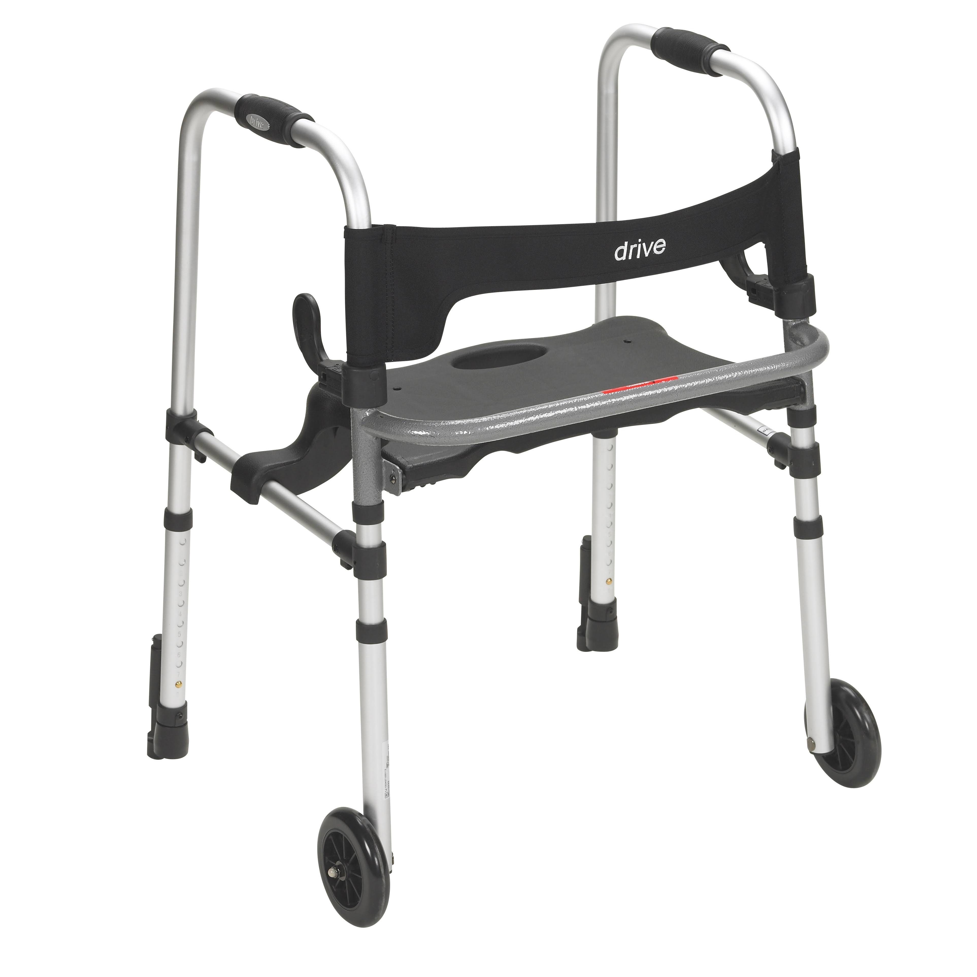 Clever Lite LS Walker Rollator with Seat and Push Down Brakes ...