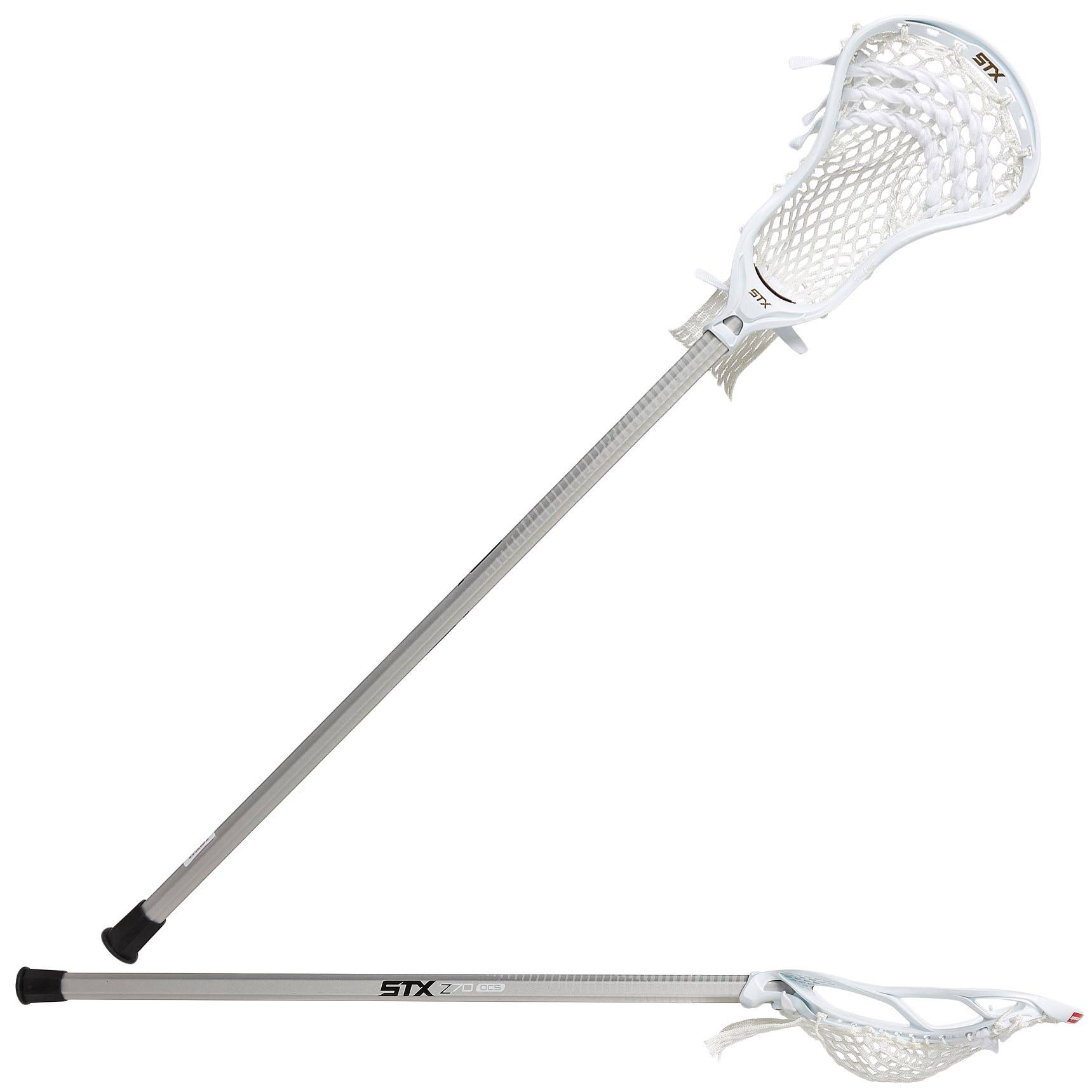 STX Mens Stallion 700 on Z70 Complete Lacrosse Stick, White - camdura